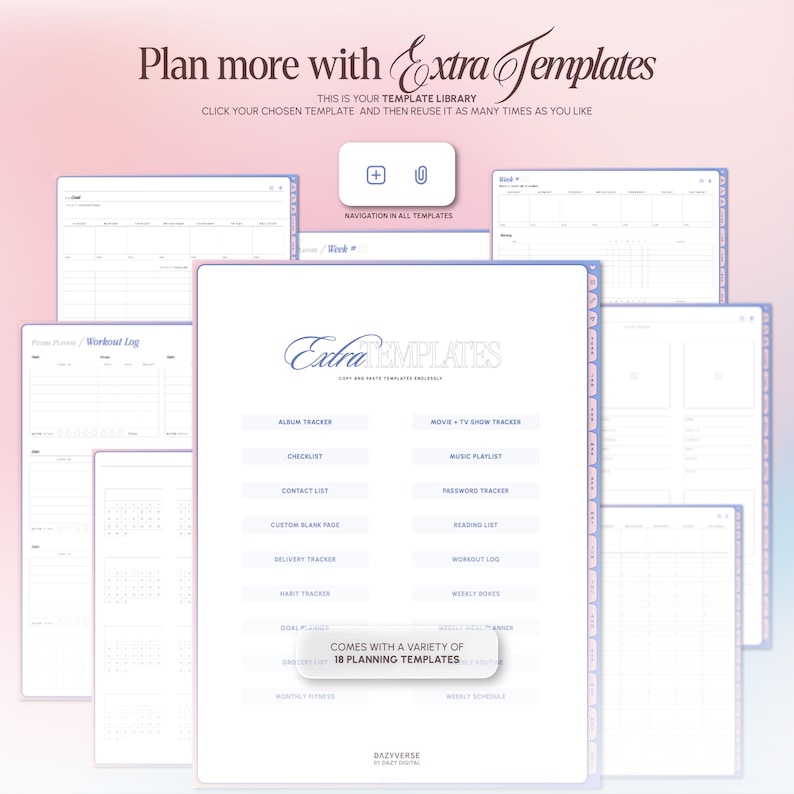 Undated KPOP Digital Planner for Goodnotes | Seventeen Planner, Cute ...