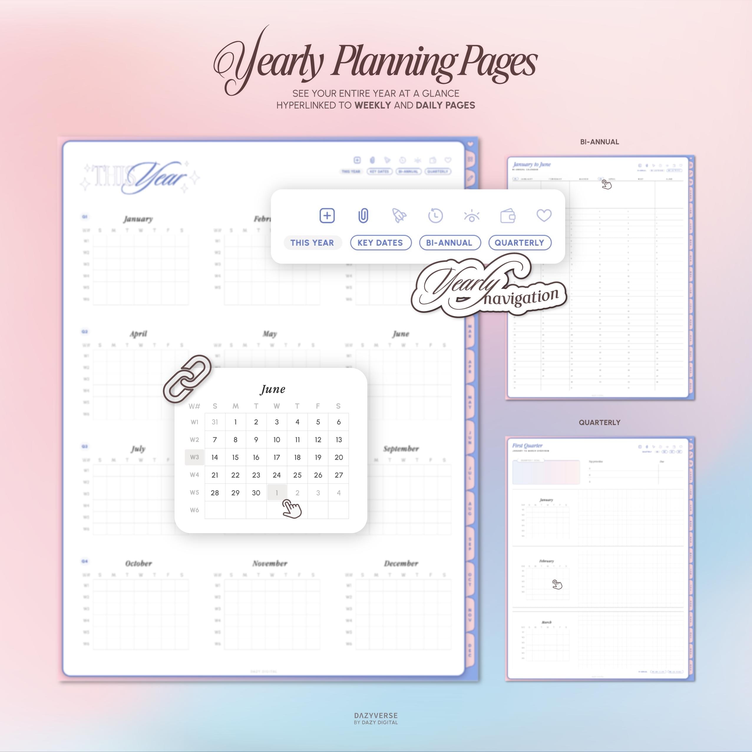 Undated KPOP Digital Planner for Goodnotes | Seventeen Planner, Cute ...