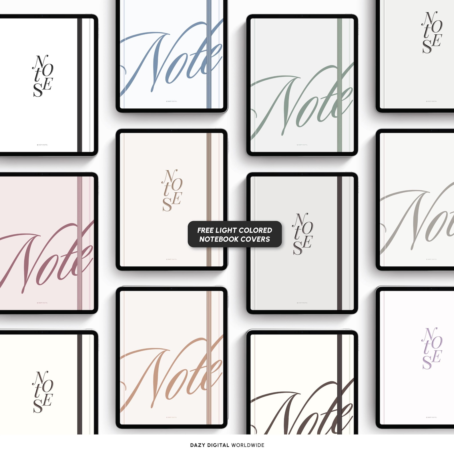 DARK MODE Digital Notebook | 50 Templates | Hyperlinked Sections ...