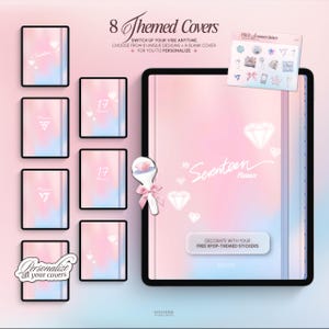 Undated KPOP Digital Planner for Goodnotes | Seventeen Planner, Cute ...