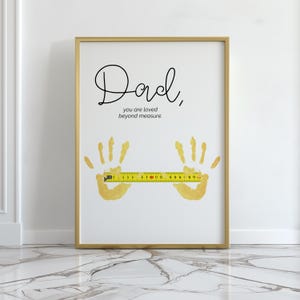 Personalized Father DIY Handprint Poster: Printable Kids Art Template ...