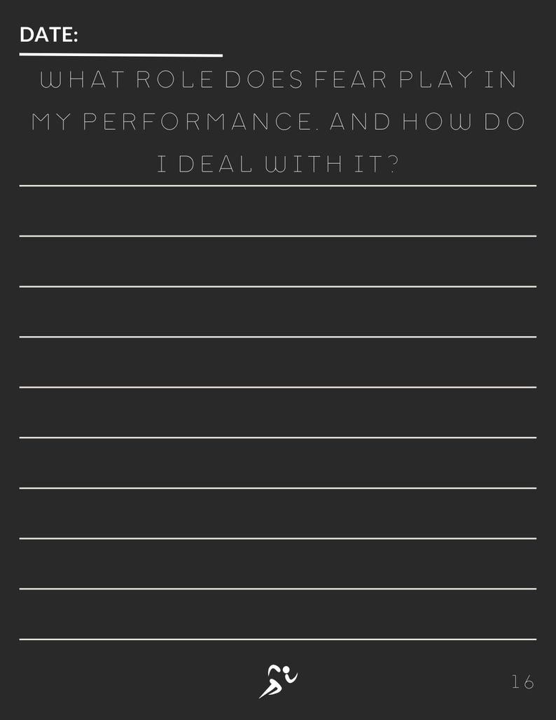 Athlete Mindset Performance Journal 70 Pages - Etsy