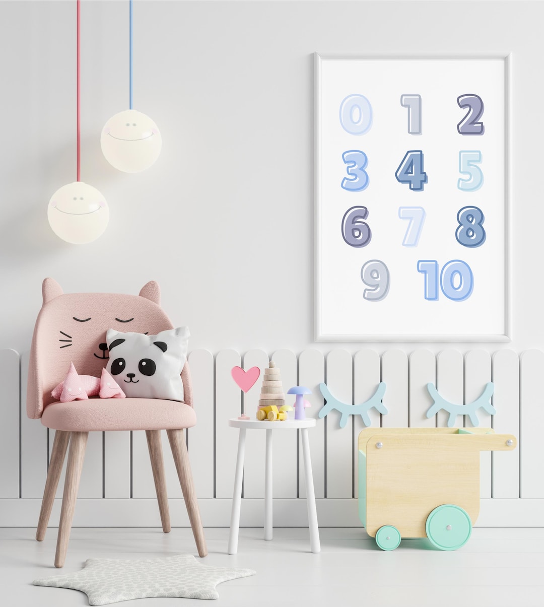 Numbers Poster Printable – Kids Wall Art – 0 to 10 Nursery Decor ...