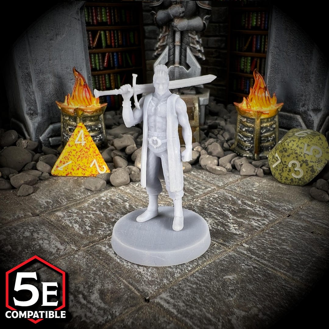 Human Fighter - Sildar Hallwinter - 28mm | 32mm - D&D Miniatures, Dnd ...