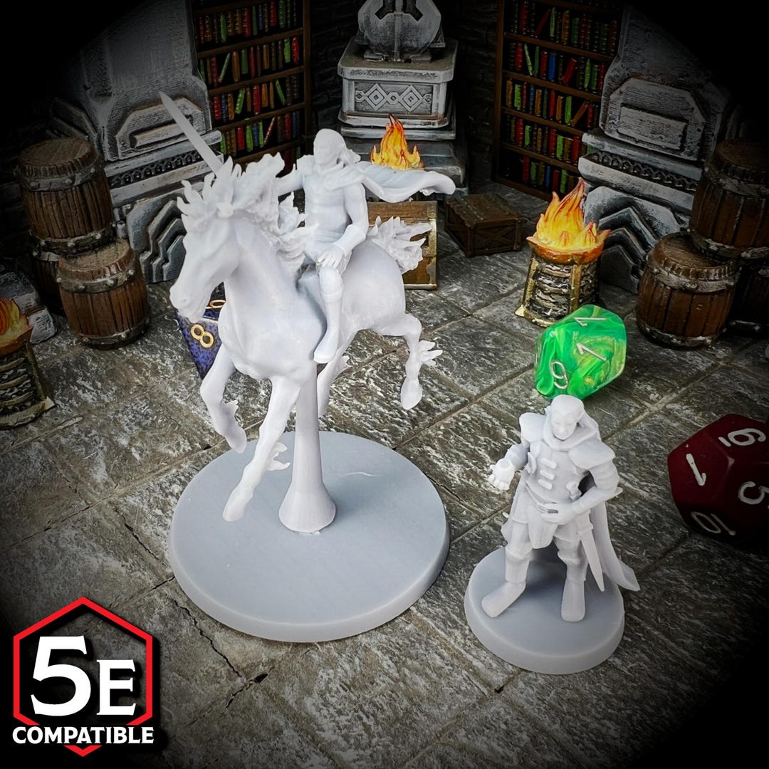 Stradh Von Zarovich and Beucephalus - 2pc - D&D Miniatures - Dnd Minis ...