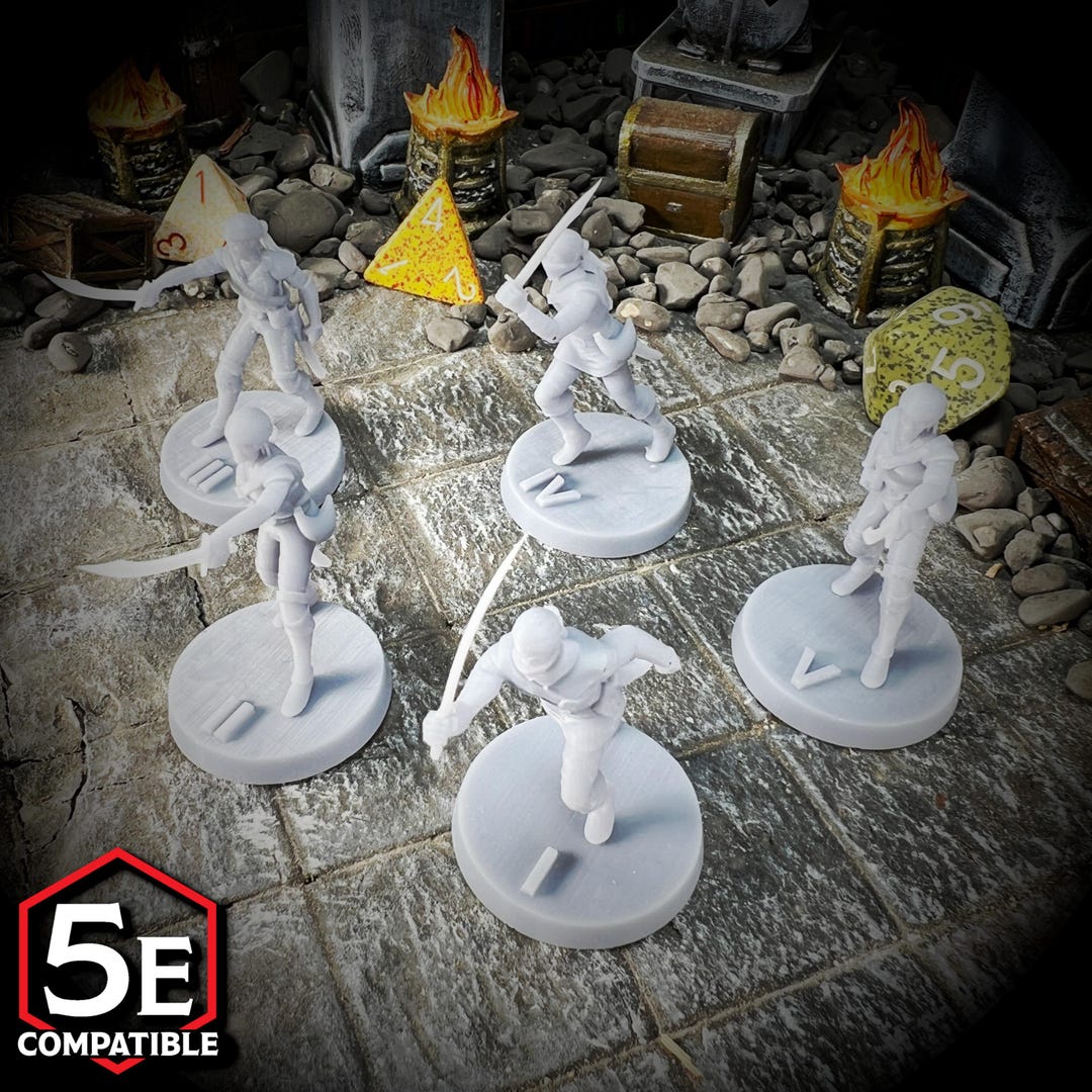 Bandits - 5pc - D&D Miniatures - Dnd Minis, Dungeons and Dragons ...