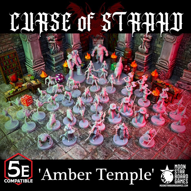 Curse of Stradh 45pc - COMPLETE Amber Temple Scenario - D&D Miniatures ...