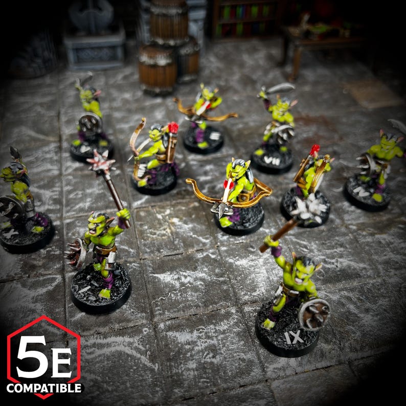 Goblin Warrior - 10pc - 28mm | 32mm - D&D Miniatures, Dnd Minis ...