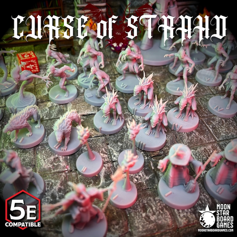 Curse of Stradh 45pc - COMPLETE Amber Temple Scenario - D&D Miniatures ...