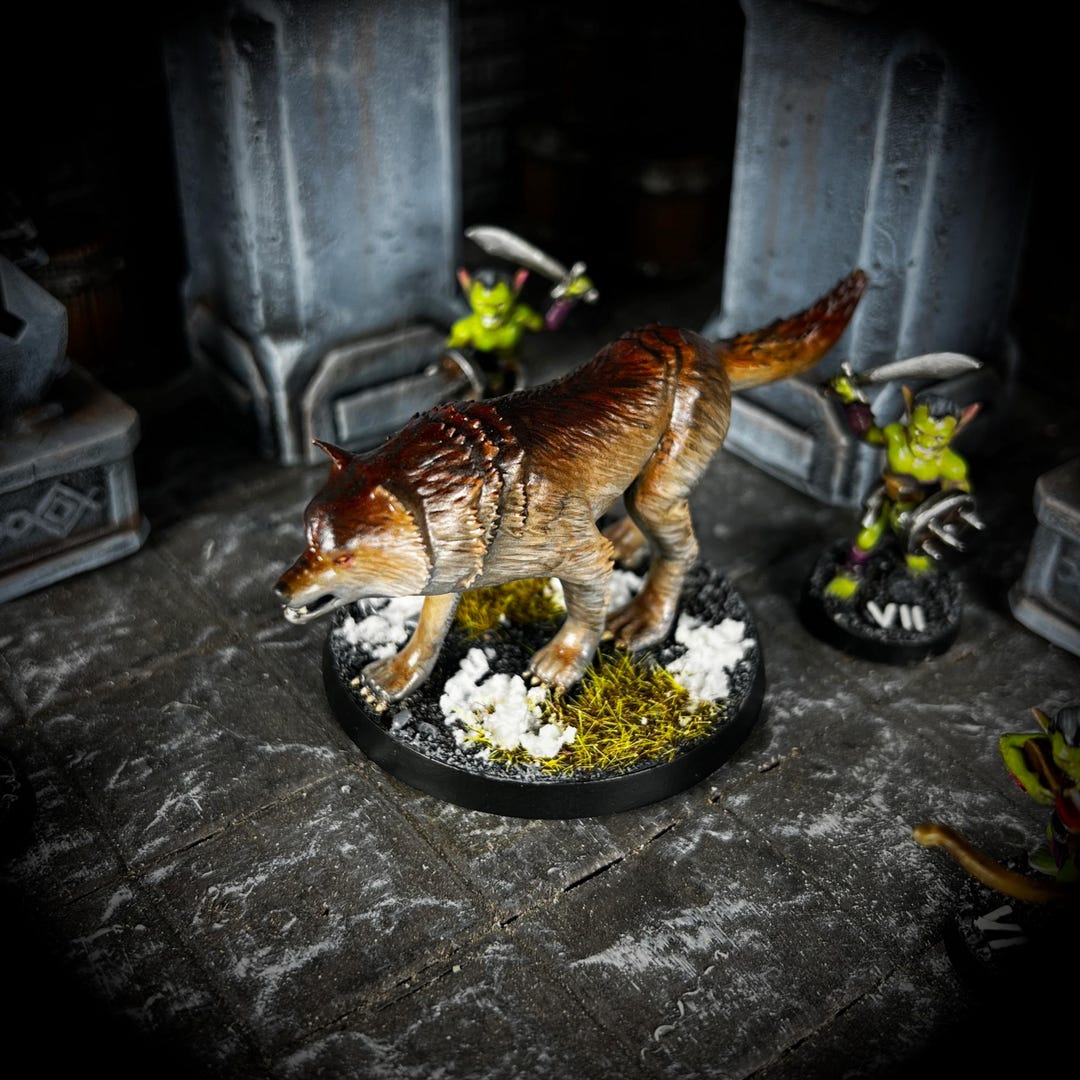 Dire Wolf D&D Miniatures Dnd Minis, Dungeons and Dragons, Pathfinder ...