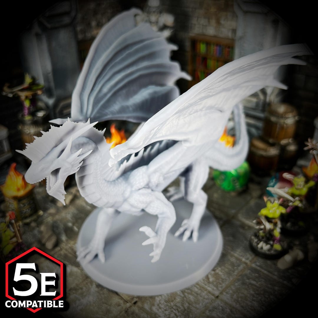 Adult Silver Dragon - D&D Miniatures - Dnd Minis, Dungeons and Dragons ...