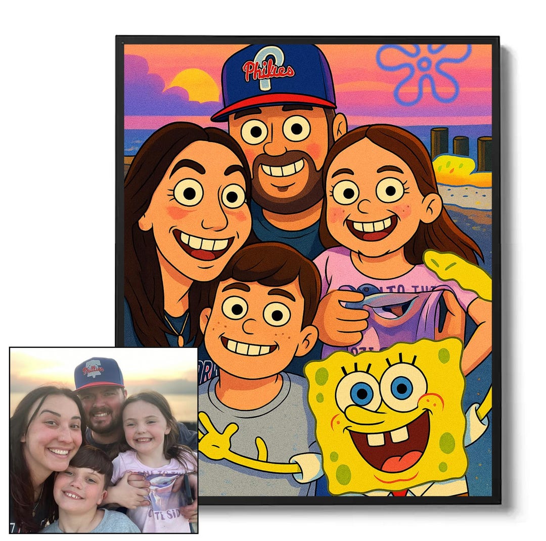 Spongebob Portrait Posters, Cartoon Family Photo, Cartoon Picture ...