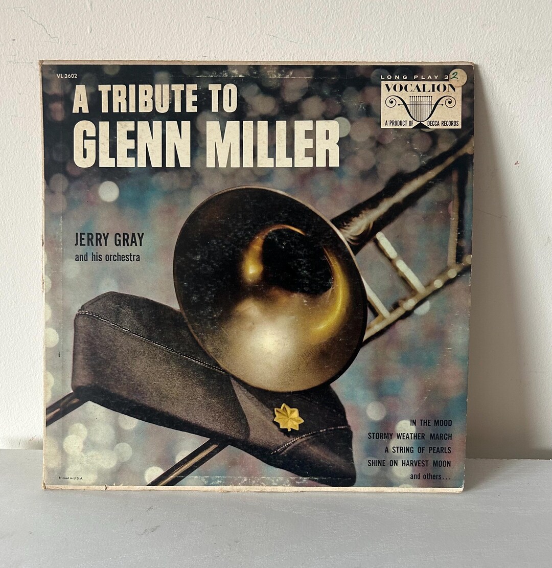 Jerry Gray Tribute to Glenn Miller Jazz Vinyl Vocalion Record LP 33 RPM ...