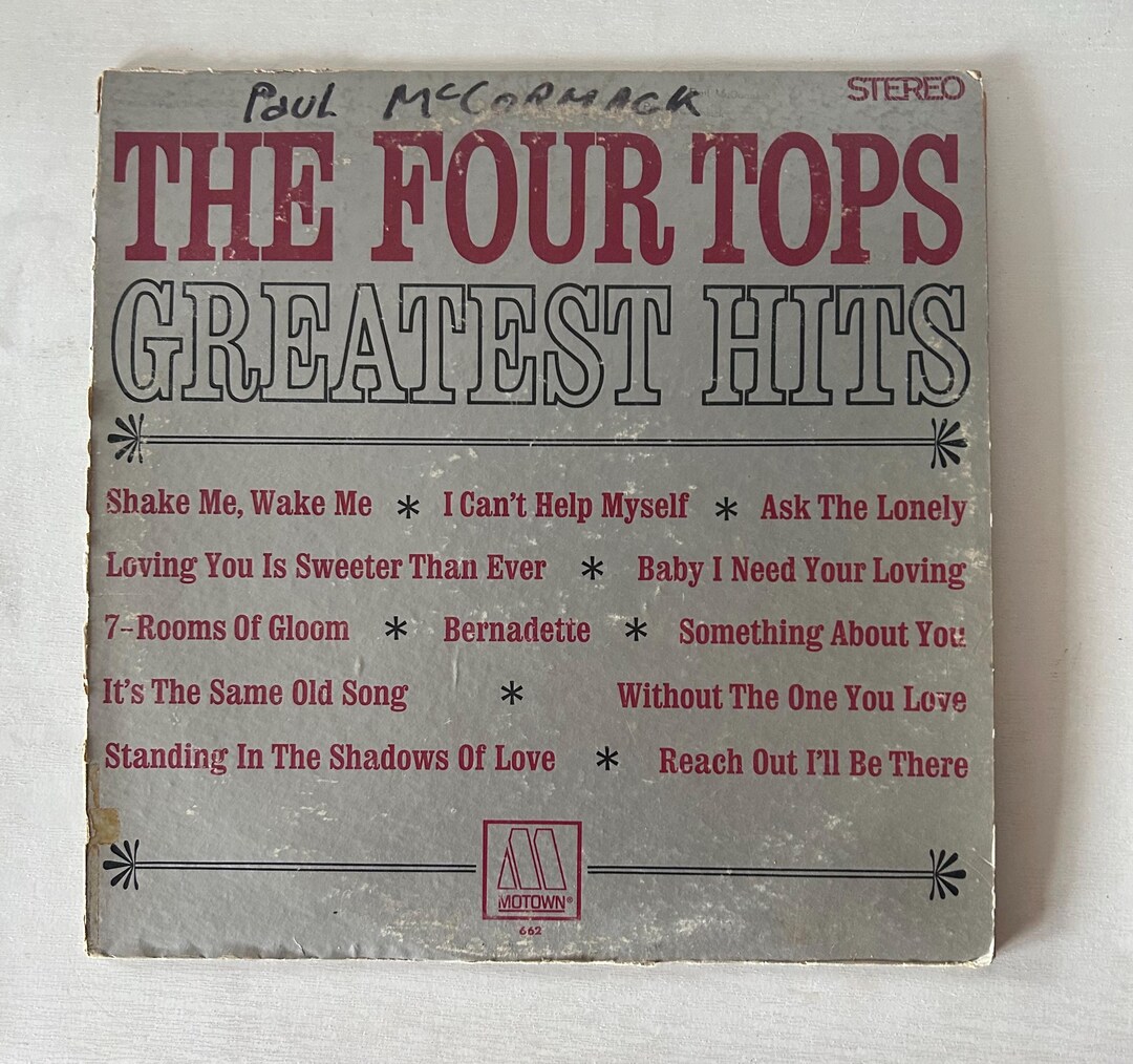 The Four Tops Greatest Hits Motown Records LP - Etsy