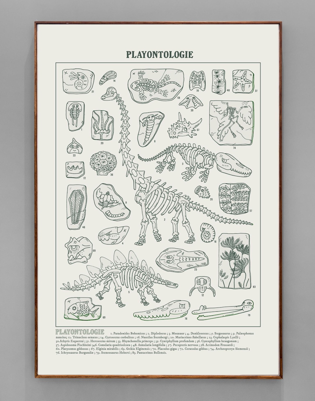 Paleontology Poster, Dinosaur Wall Decor - Etsy