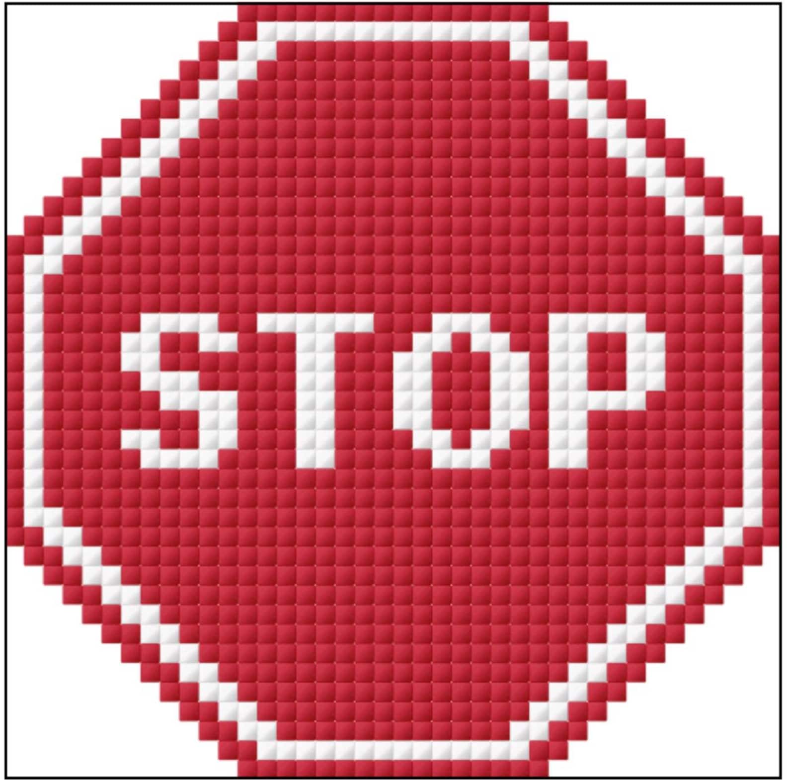 Stop Sign Needlepoint Digital Chart - Etsy