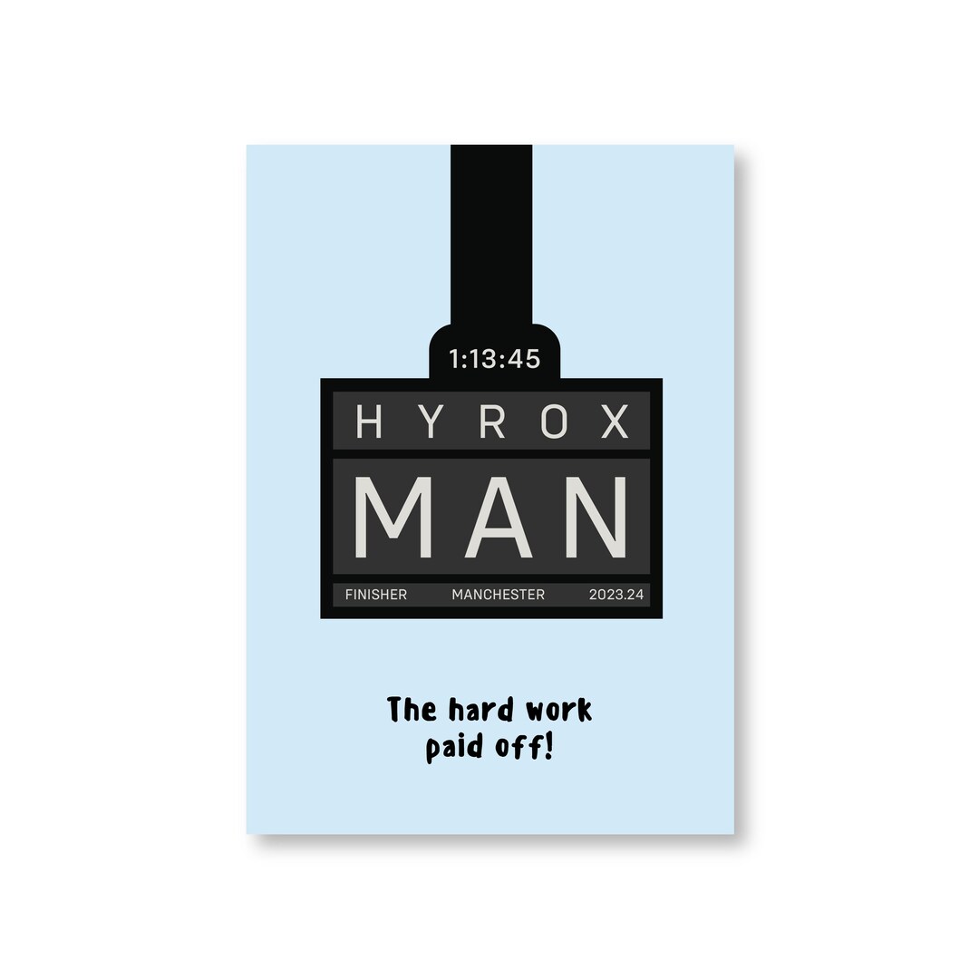 Personalised Well Done on the Hyrox Card (well Done Card) | A6 Card - Etsy