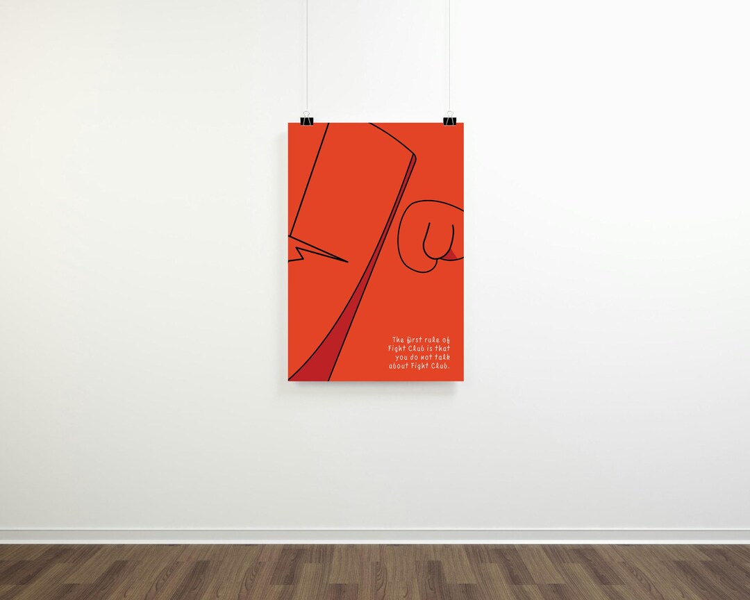 The First Rule of Fight Club Poster - Etsy