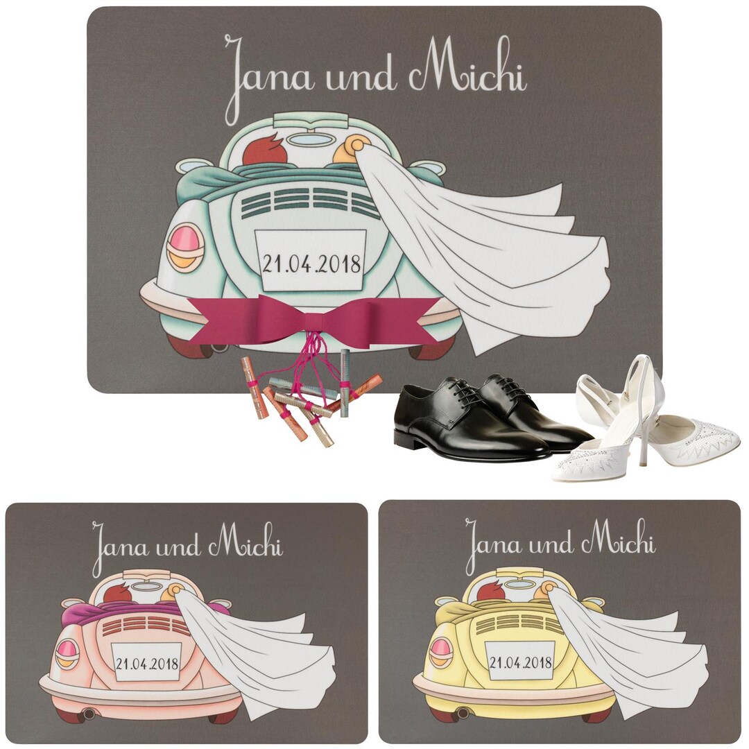Personalisierte Fussmatte Zur Hochzeit