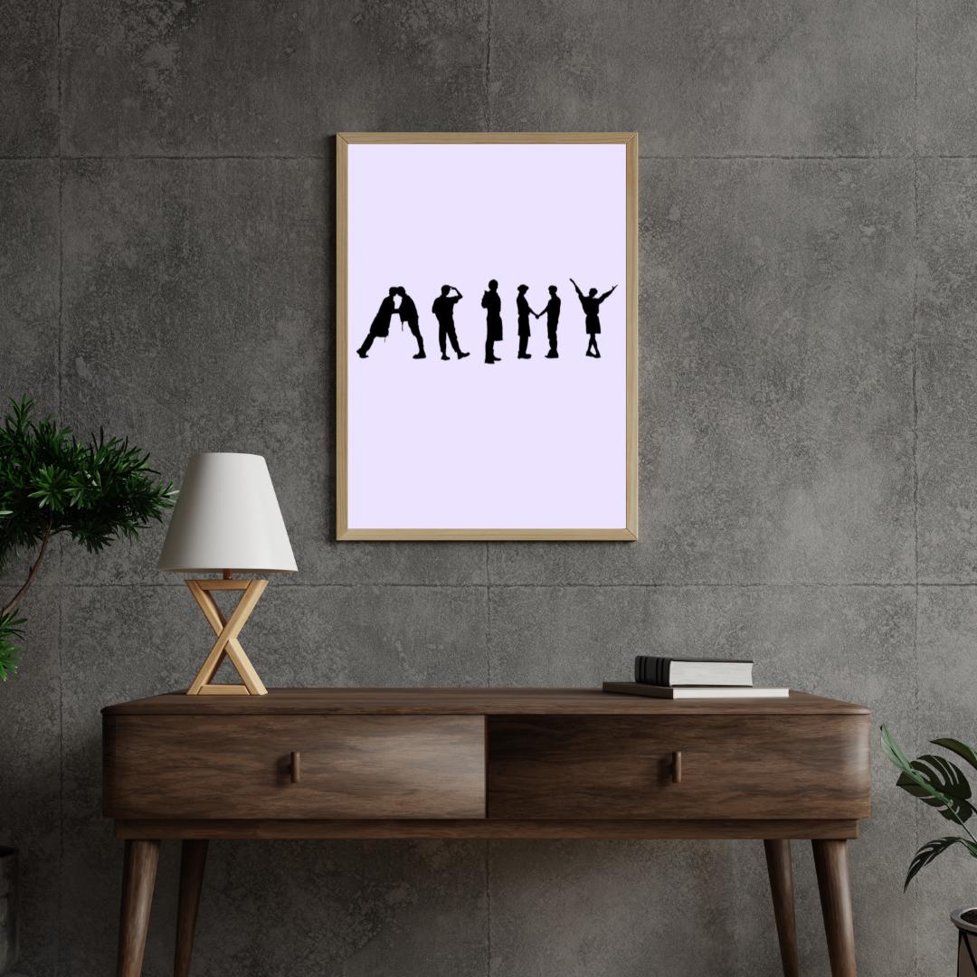 BTS Army Wall Art/ Kpop BTS Printable Art/ V, Jungkook, Sugar, RM, Jin ...