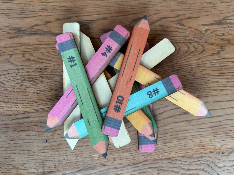 Pencil Numbered (or Plain) Sticks | Classroom Management, Flip Sticks ...