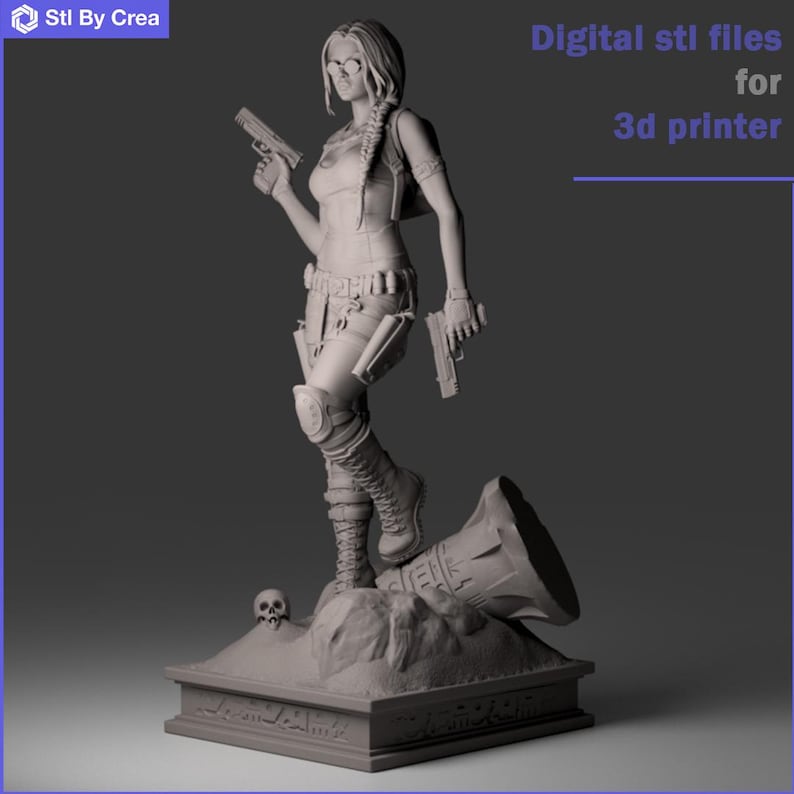 Lara Croft Tomb Raider STL 3D Model for 3D Printing - Etsy Australia