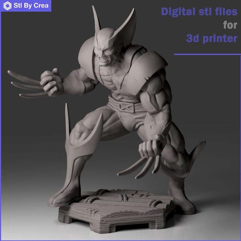 Wolverine STL 3D Model for 3D Printing - Etsy