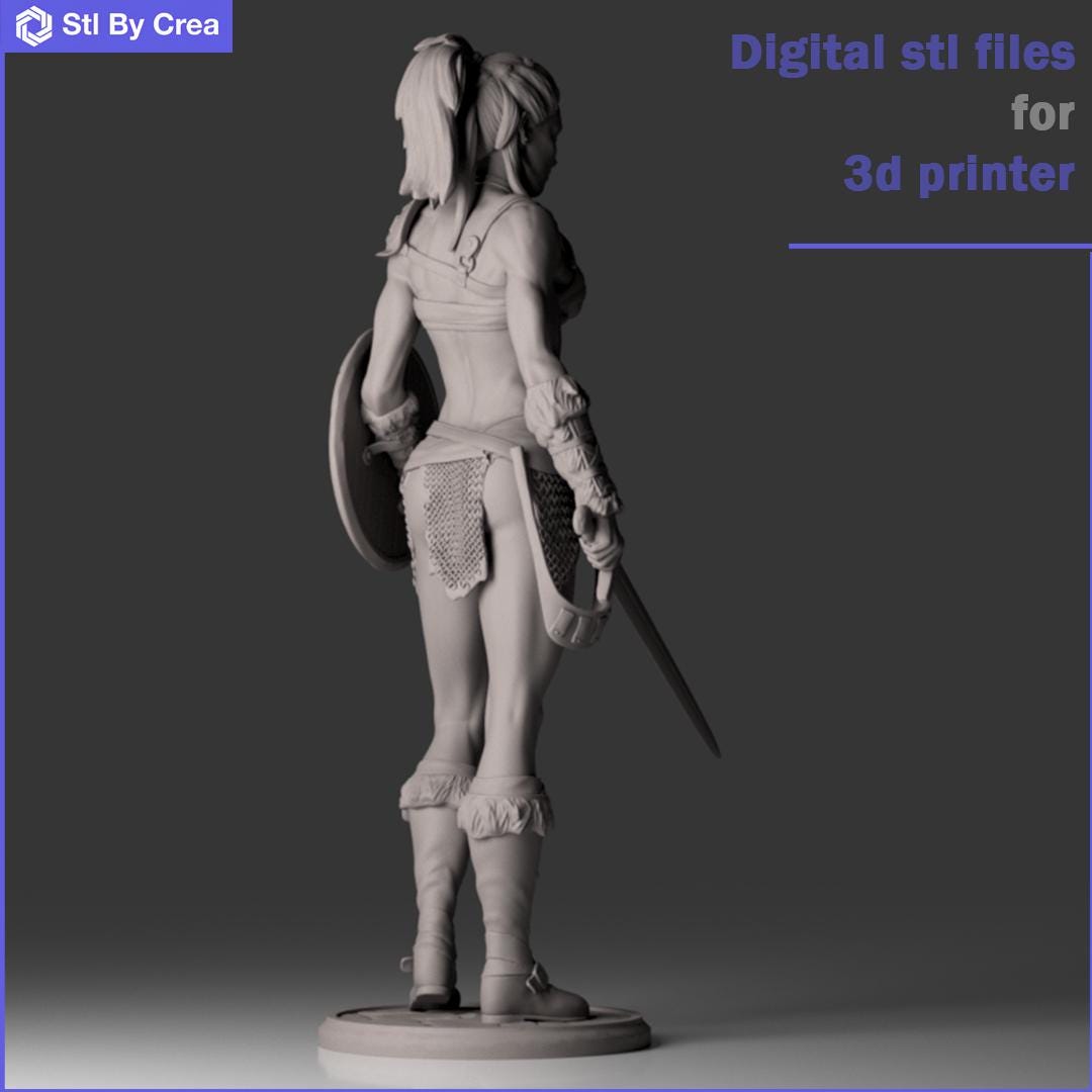 Famale Gladiator STL 3D Model for 3D Printing - Etsy