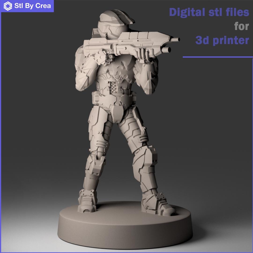 Halo Master Chief STL 3D Model for 3D Printing - Etsy