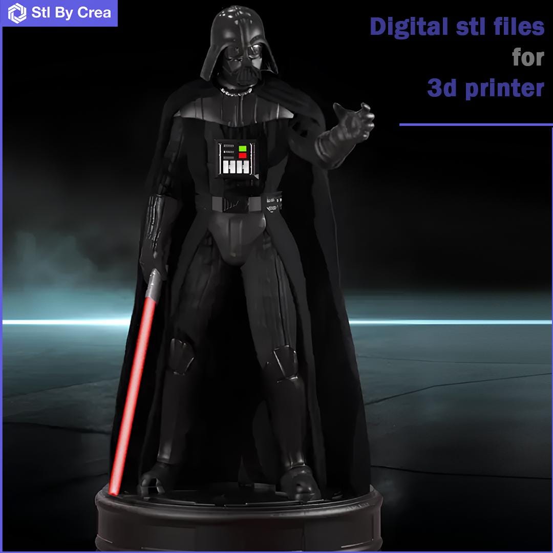 Darth Vader Stl 3d Model For 3d Printing Etsy