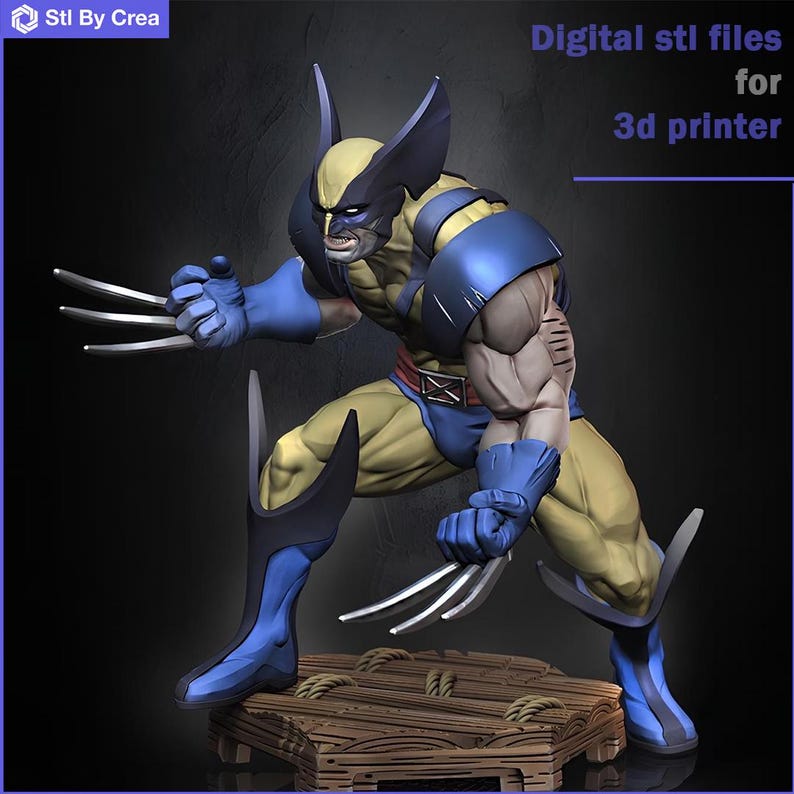 Wolverine STL 3D Model for 3D Printing - Etsy
