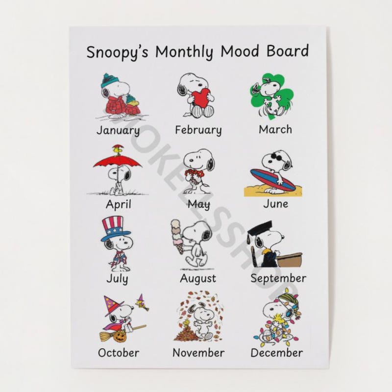 Snoopy Classroom - Etsy