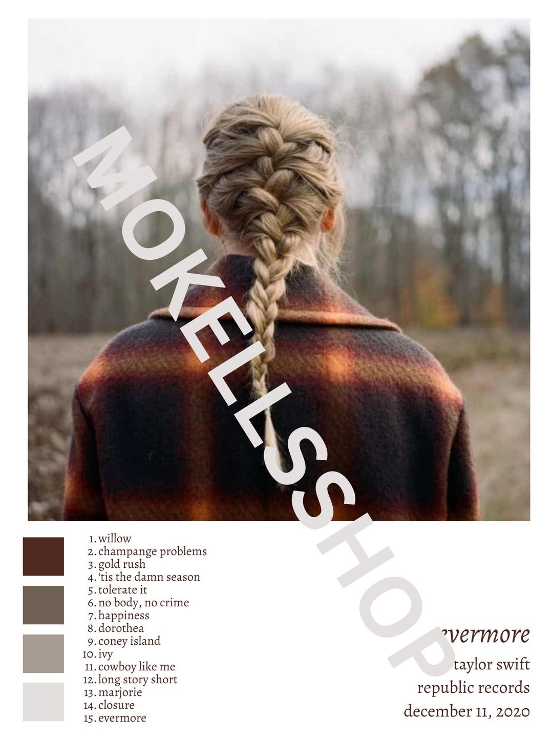 Taylor Swift Evermore Album Poster- Printable - Etsy