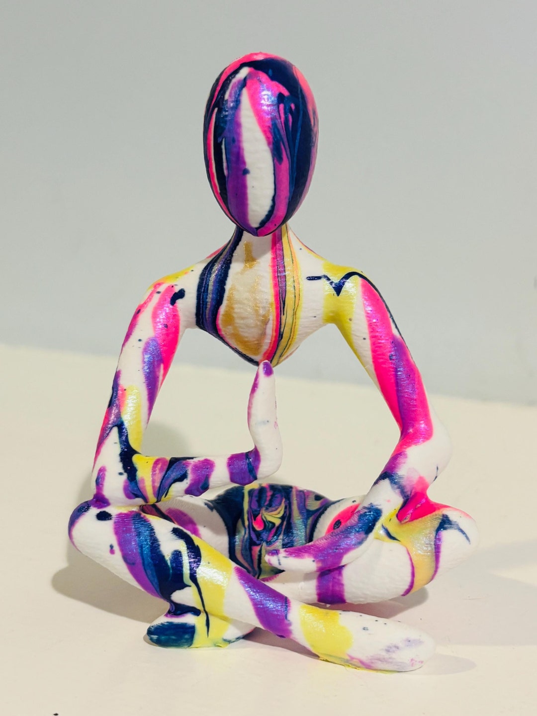 Seated 3D Printed Yoga Figure Custom Design - Etsy