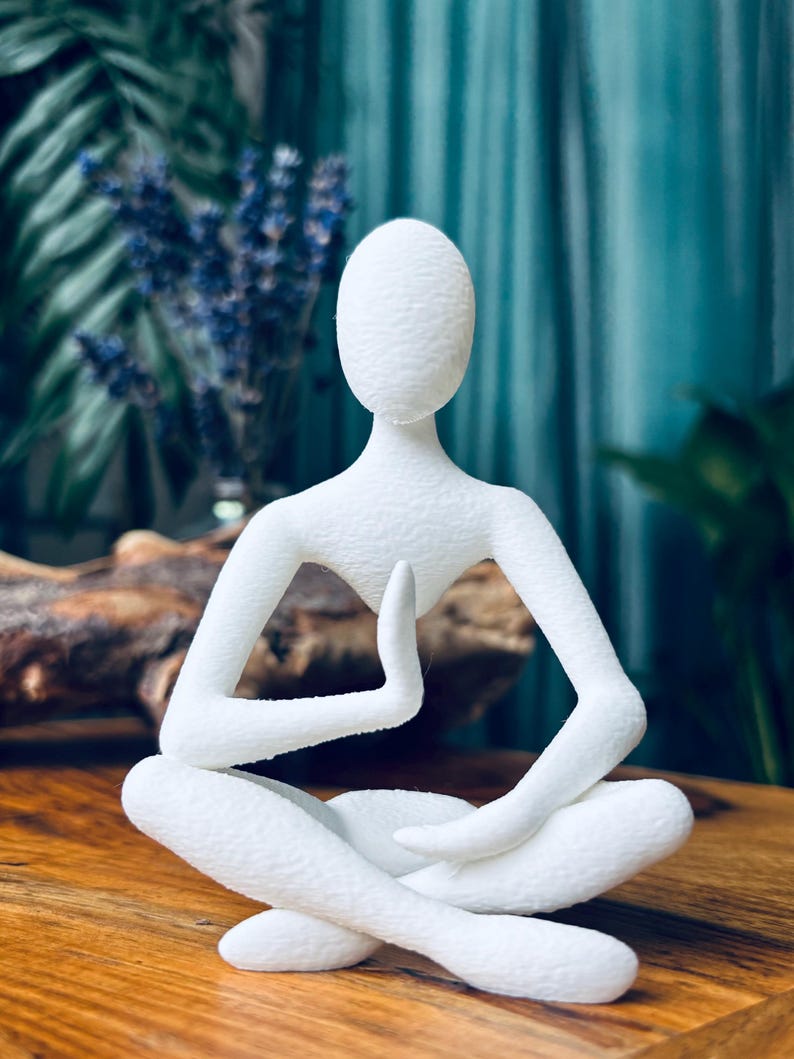 Seated 3D Printed Yoga Figure Custom Design - Etsy