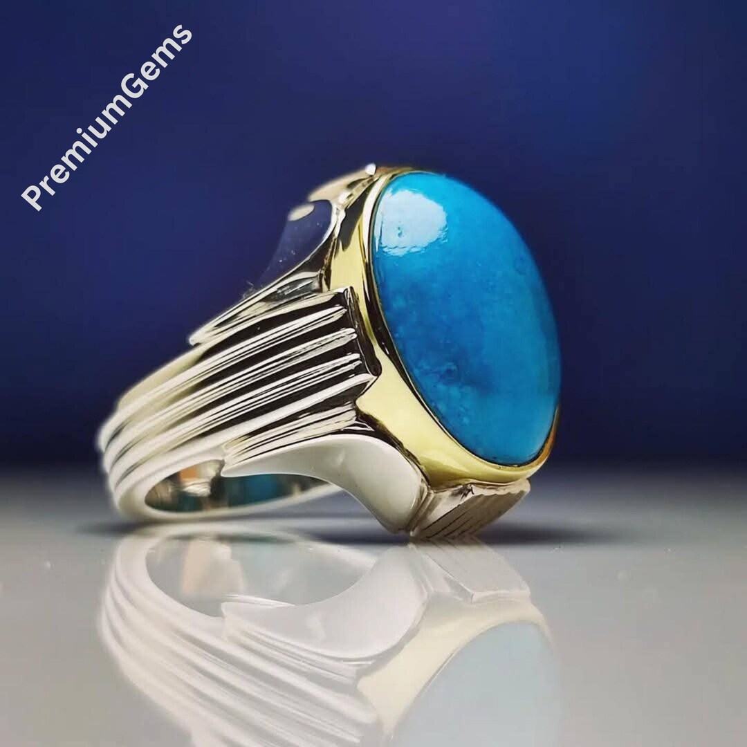 Rare Turquoise Ring Nishapuri Feroza Natural Feroza Ring Shia Rings ...