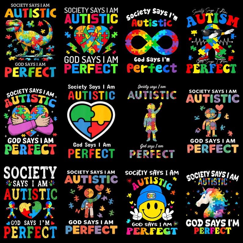 God Says I Am Autism Png, Autism Awareness Png, God Says I Am Png ...