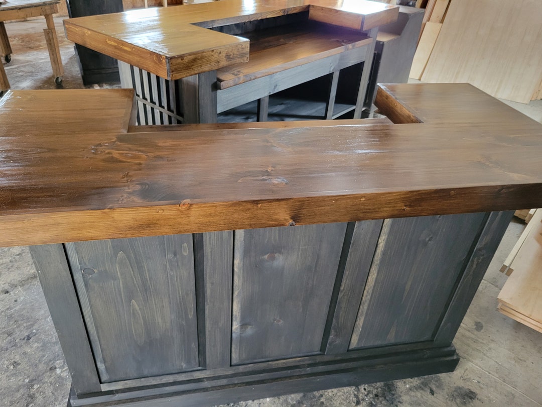 Rustic Bar NEW DESIGN/ Indoor Bar / Kitchen Island Bar / Basement Bar ...