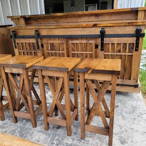 Rustic Kitchen Island With Sliding Barn Doors: Country Farmhouse Bar - Etsy