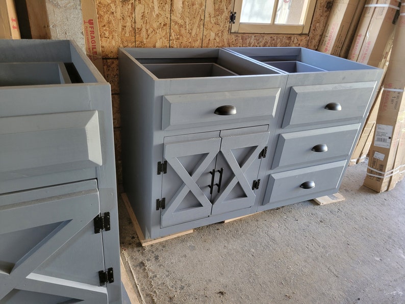 Custom Rustic Pine Cabinets: Farmhouse Kitchen, Bathroom Vanity - Etsy