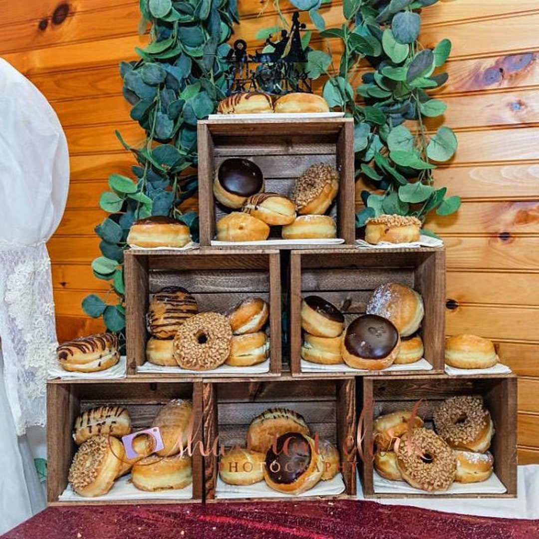 Rustic Donut Stand: 6 Wooden Crates, Wedding Display (8x8) - Etsy