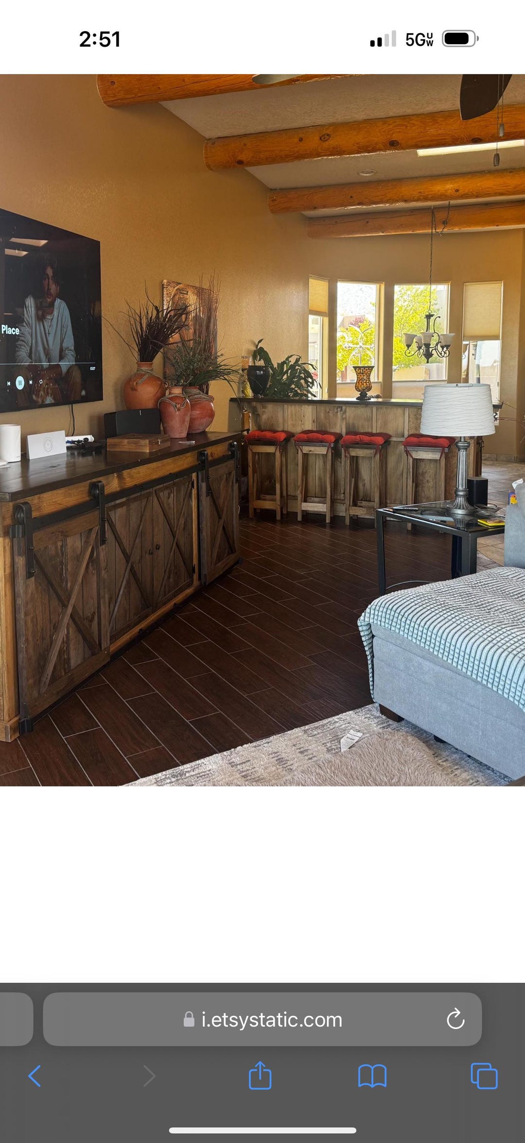 Rustic Man Cave Bar & Back Bar/ Bar Furniture Free Bar Stools / Kitchen ...