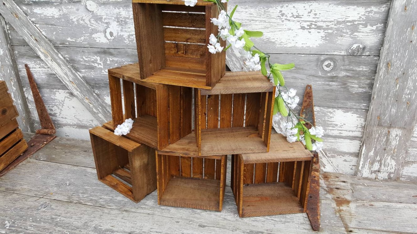 Wood Crates Wooden Crates 6 Rustic Cupcake Stand 8x8 Wedding - Etsy