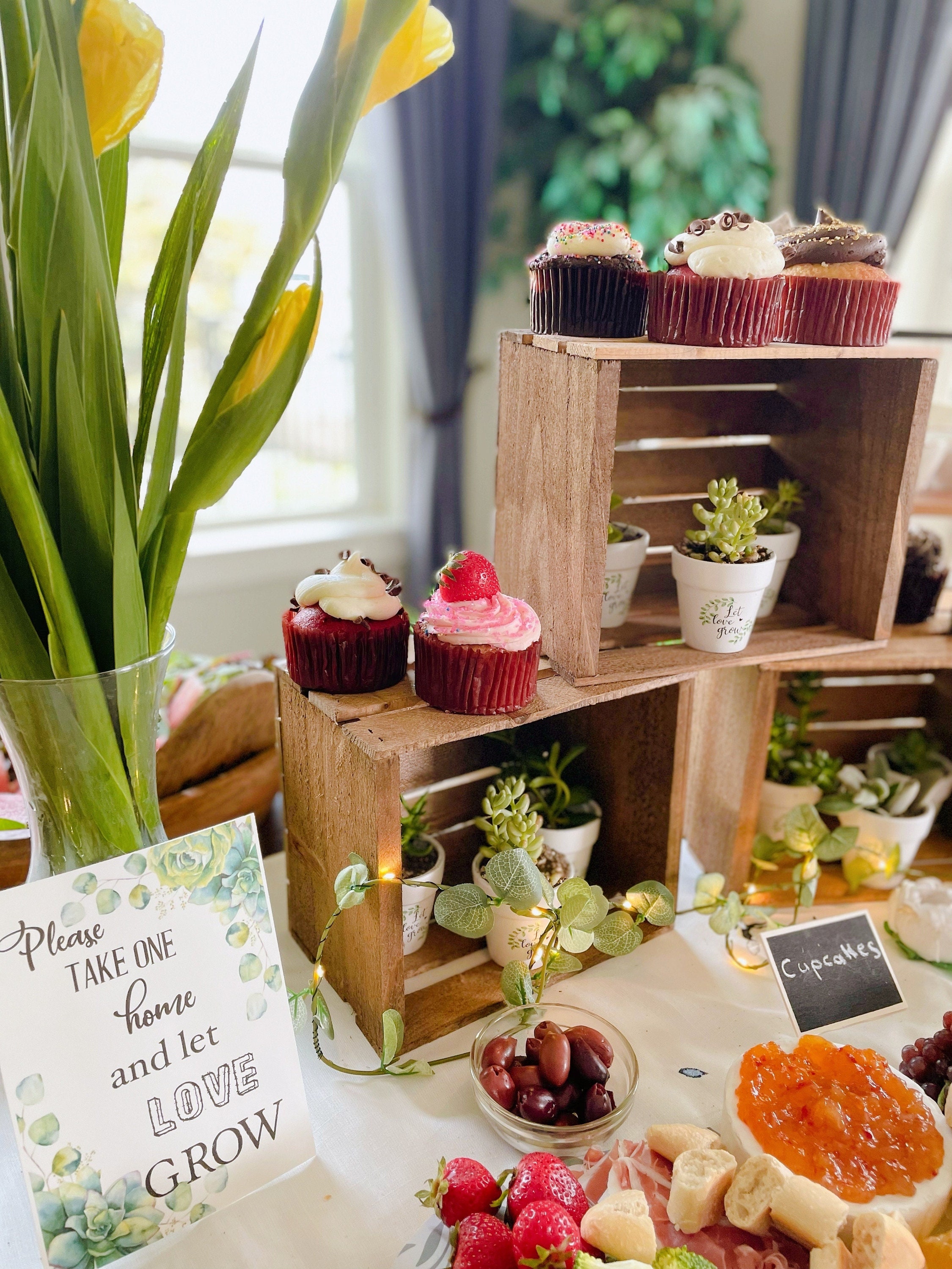 Rustic Wood Crates: 6 Small Wedding Cupcake Stands (8x8) - Etsy