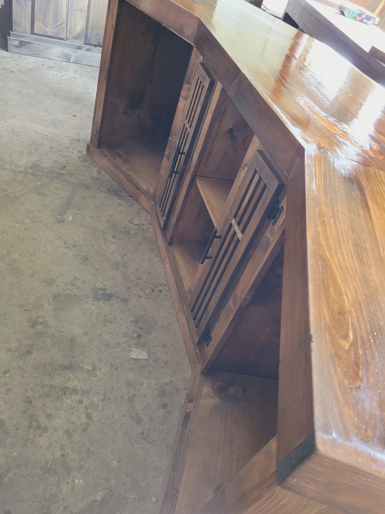 U Shape Bar . Reception Desk . Sales Counter . Rustic Bars Man - Etsy