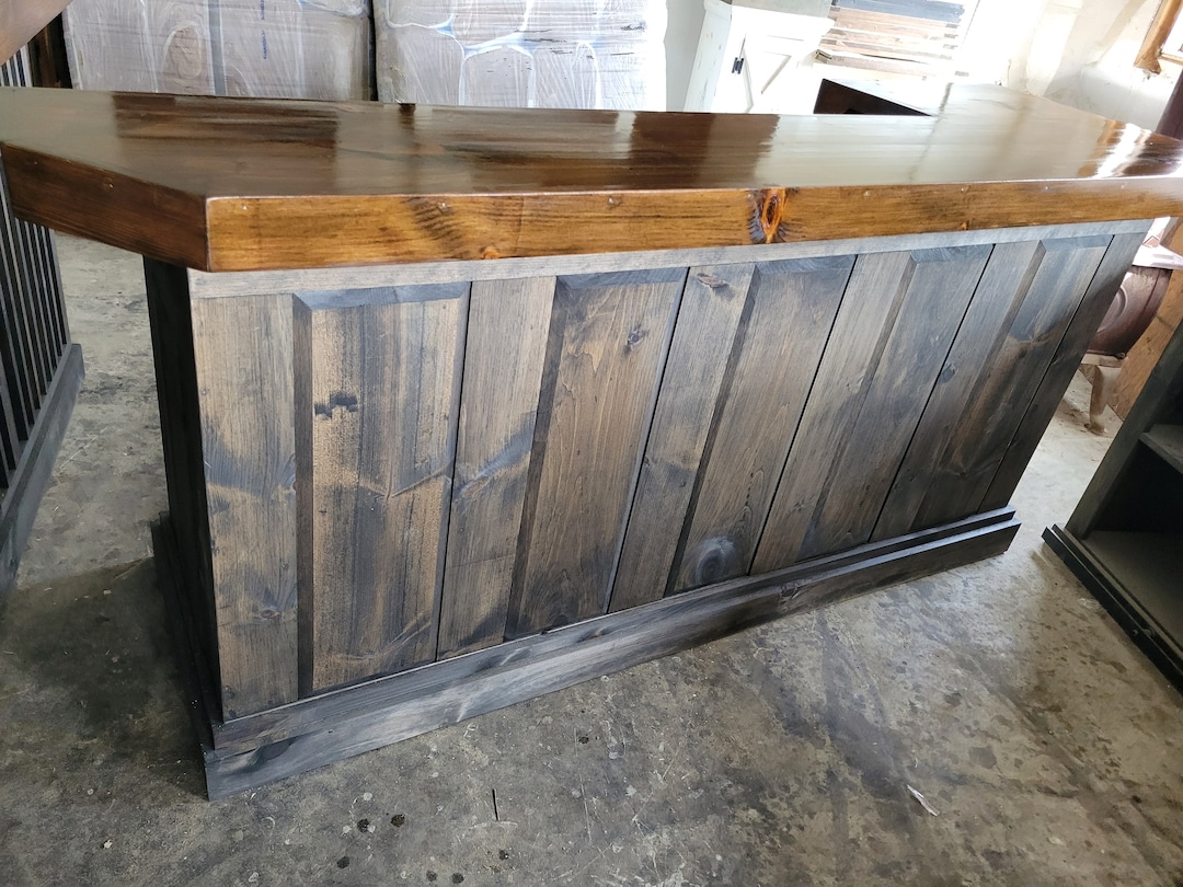 Rustic Bars Man Cave Bar / Indoor Bar / Kitchen Island Bar / Basement ...