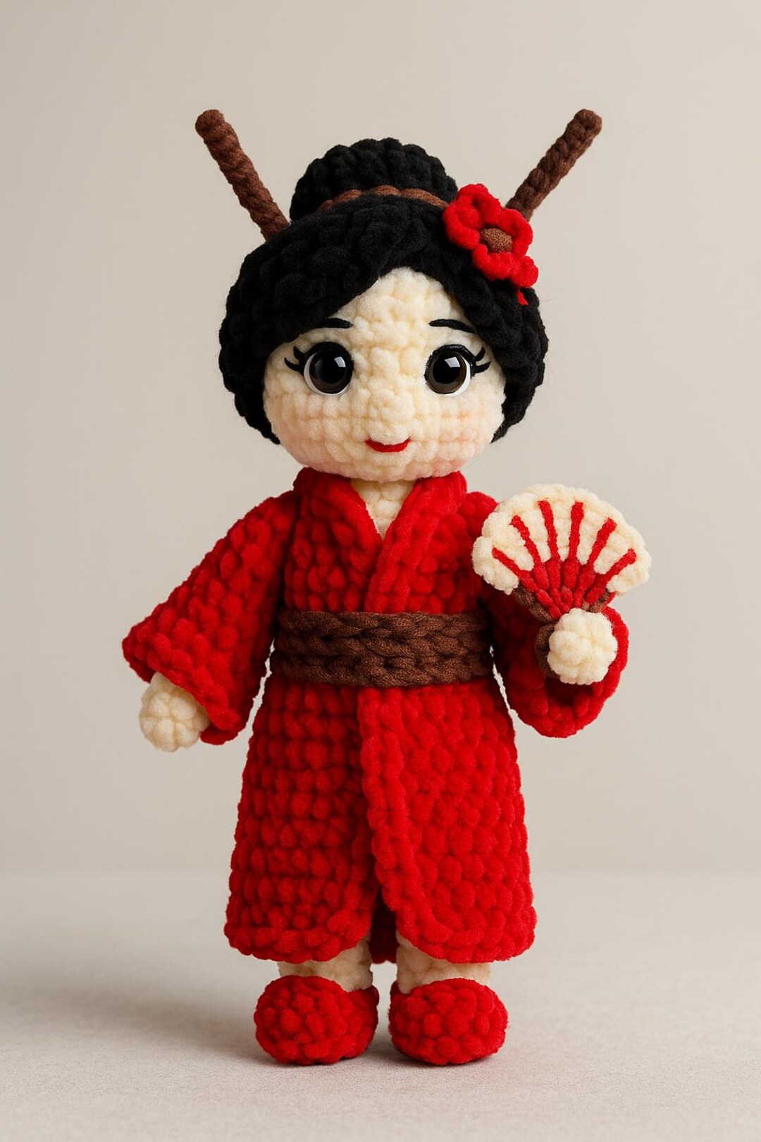 Geisha Crochet Pattern PDF Amigurumi Doll Tutorial 5 Languages English ...