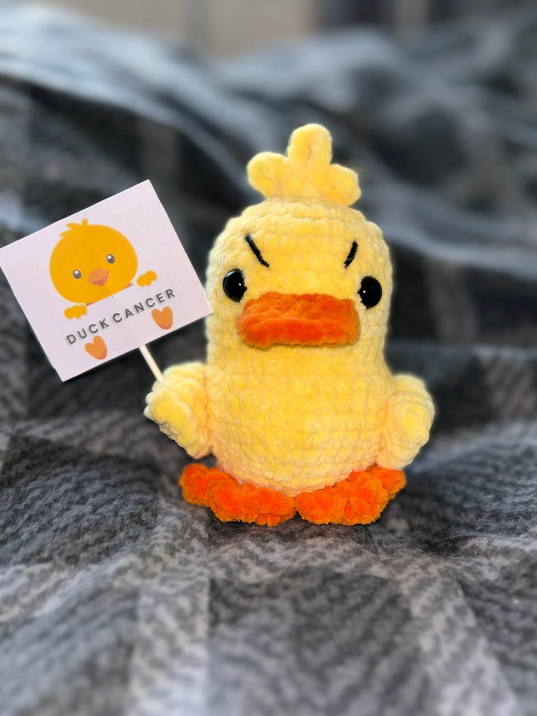 Duck Cancer, Crochet Duck, Duckling, Duck Cancer Gift - Etsy