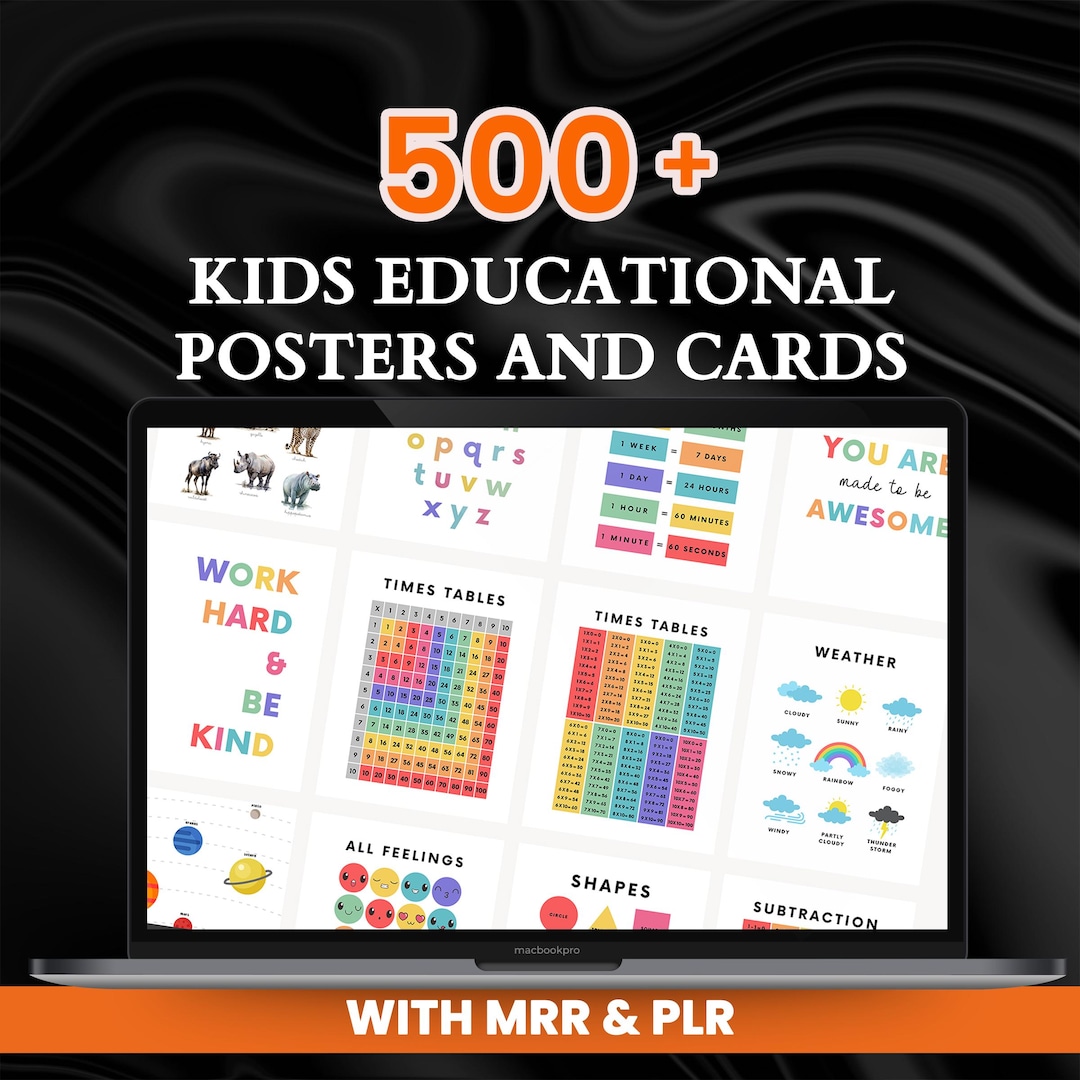 Kids Educational Resources: 500+ Mega Bundle With MRR | Printable ...