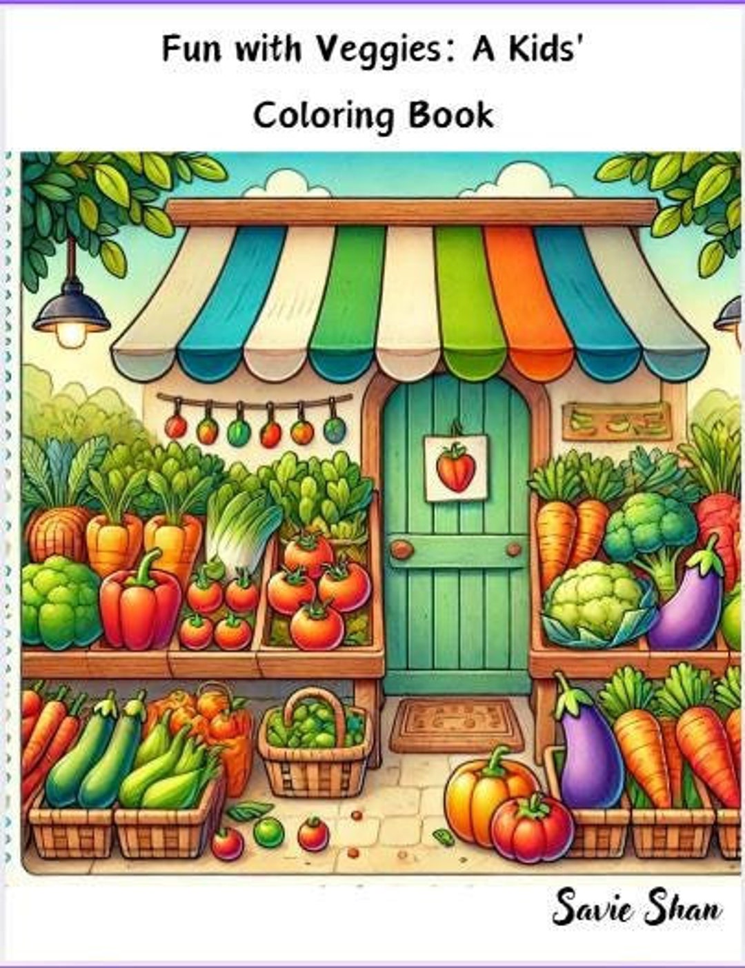 Vegetable Coloring Book for Kids, Vegetables Coloring Book, Preschool ...